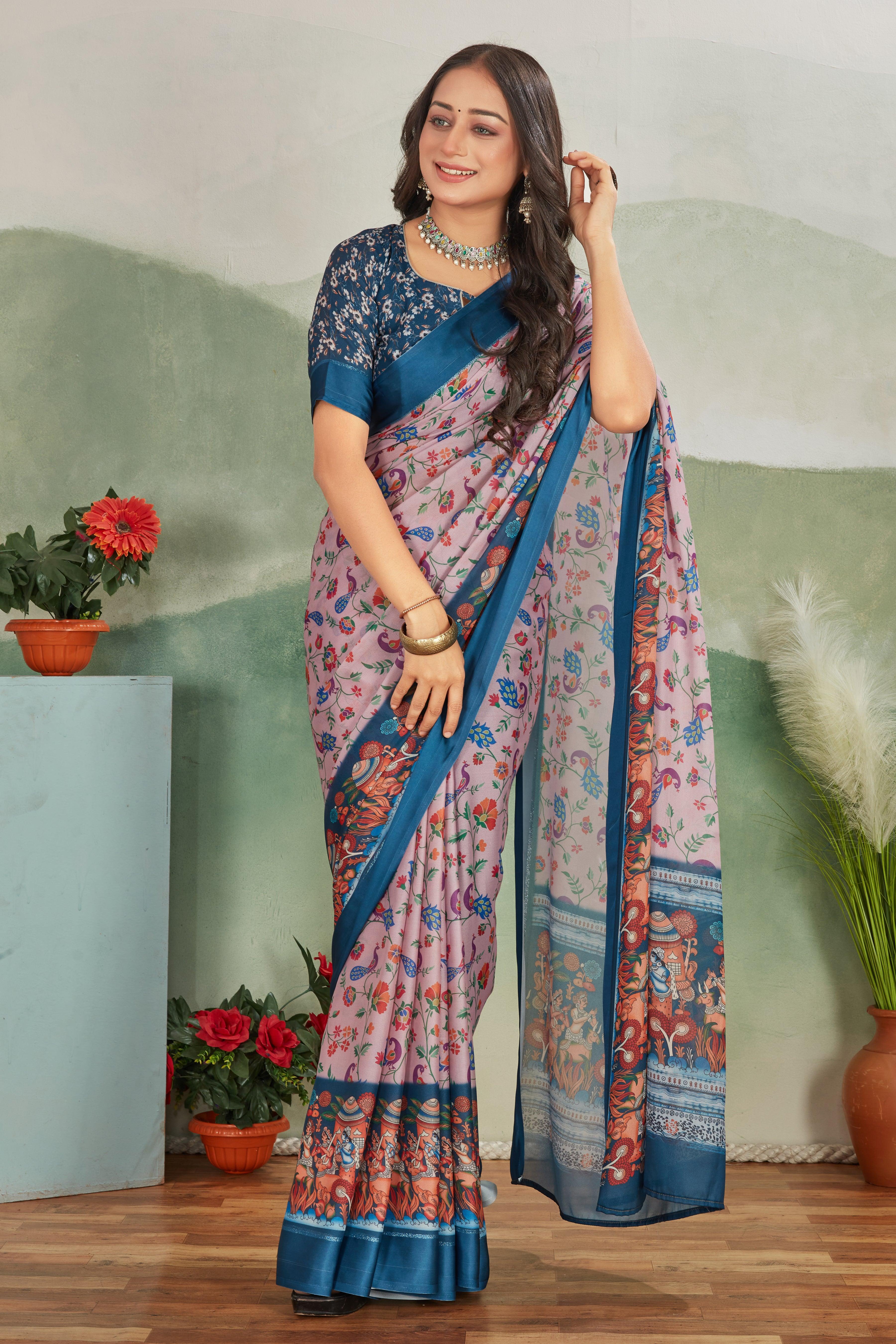 Unveil Timeless Beauty: Mysore Silk with Rich Viscose Satin Borders ...