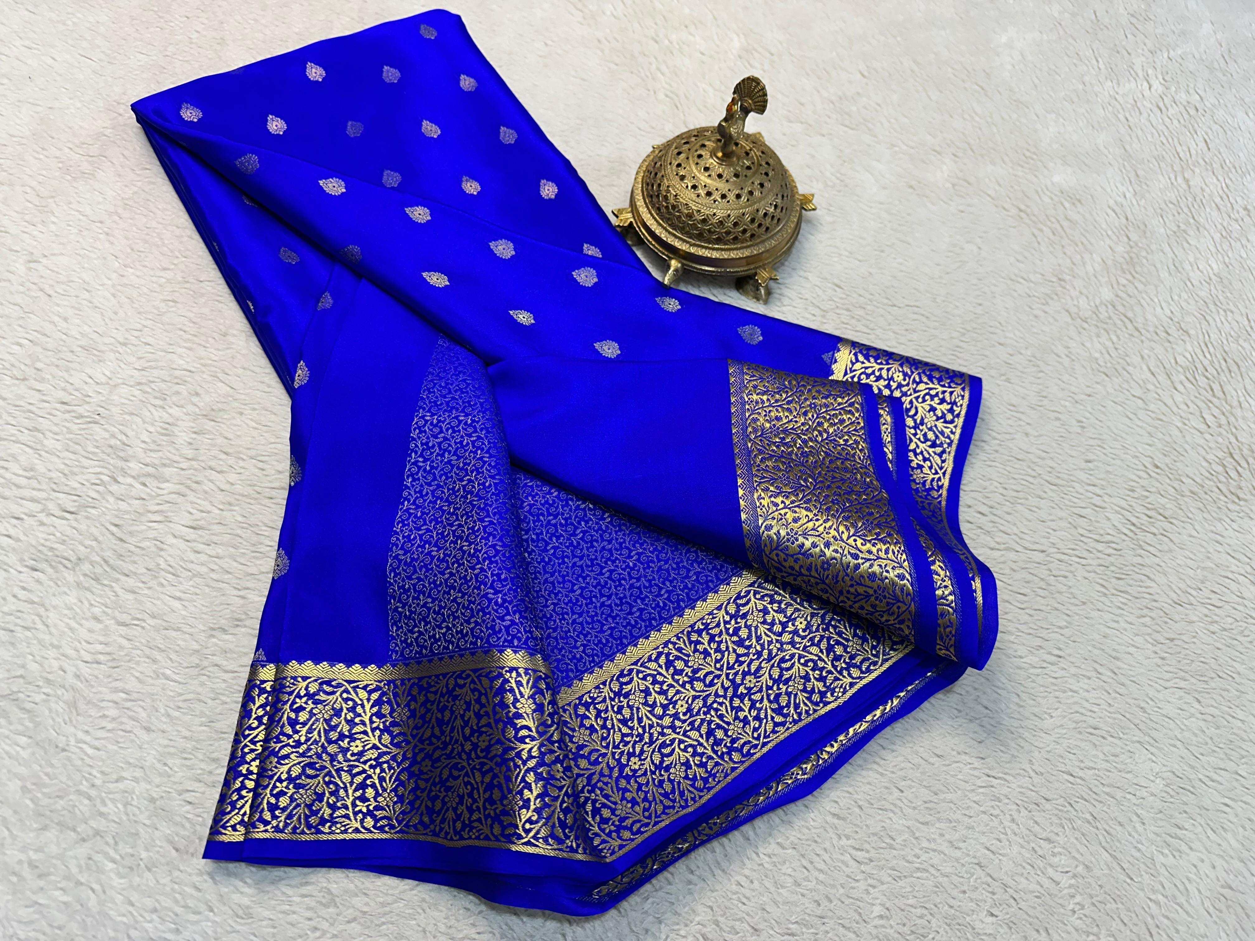 Exclusive Mysore Crepe Silk Saree – Mysore Pattu